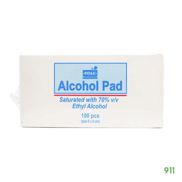 โพส แอลกอฮอล์ แพด แผ่นชุบแอลกอฮอล์อิ่มตัว 70% v/v Pose Alcohol Pad ...